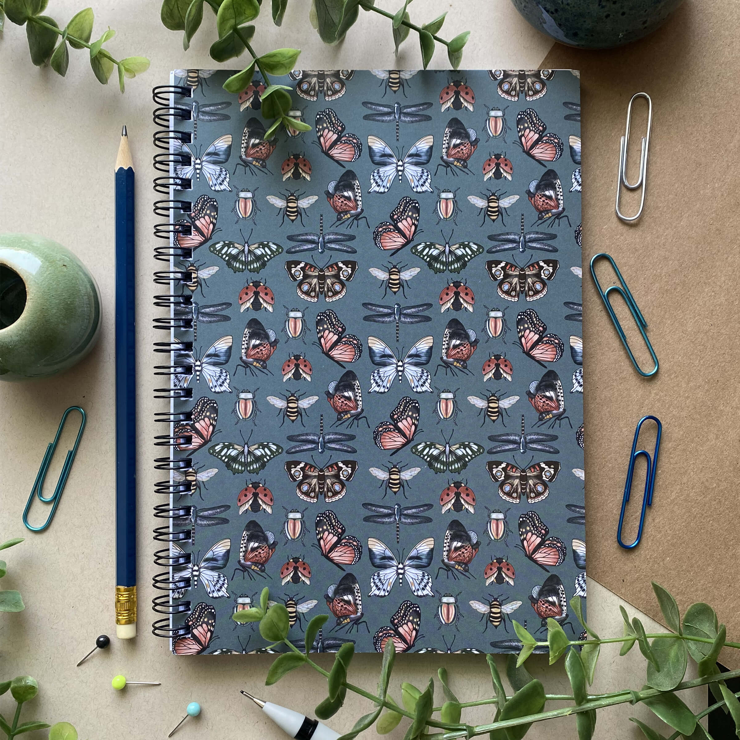 Entomology Spiral Lined Notebook – Fox Burrow Designs