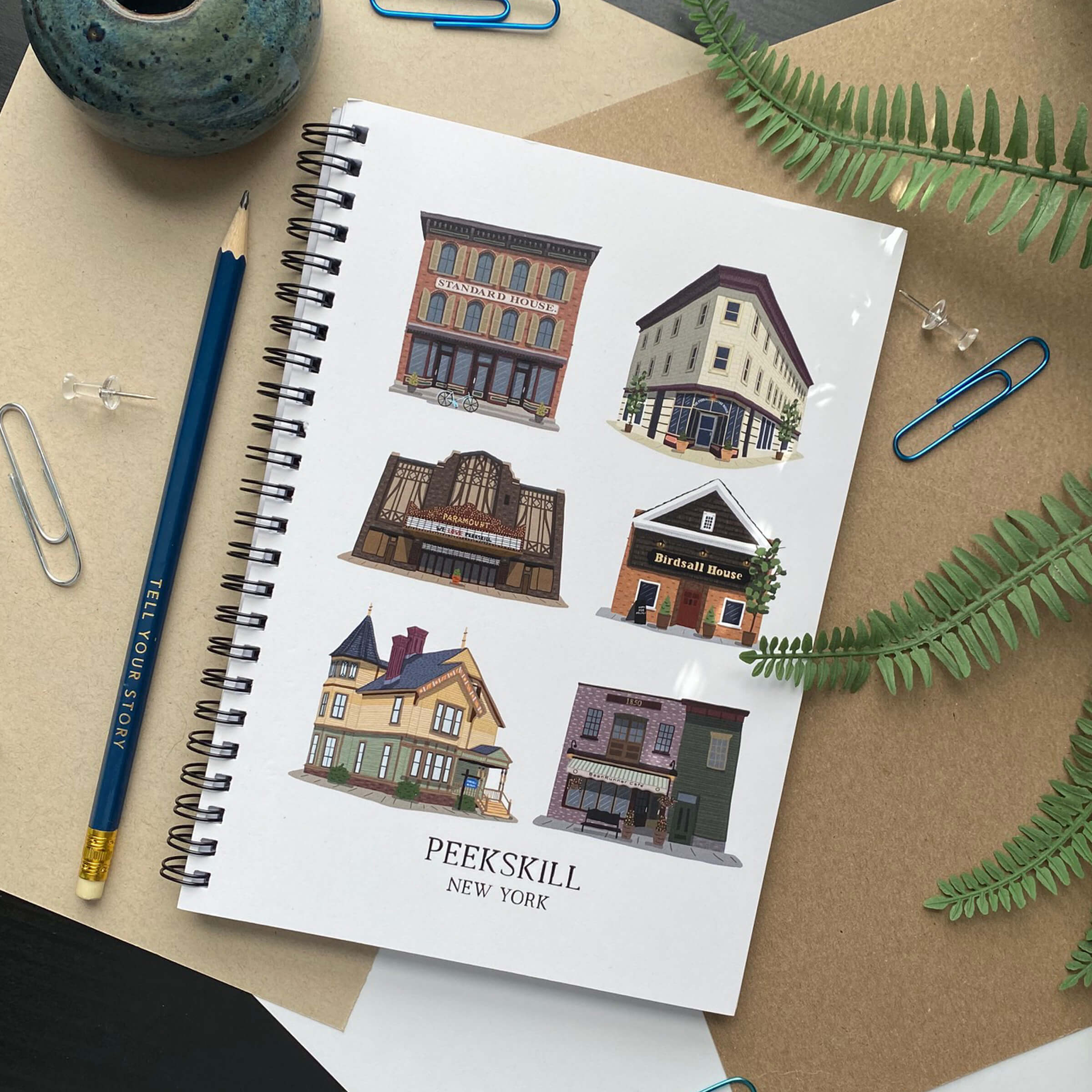 Peekskill Spiral Lined Notebook – Fox Burrow Designs