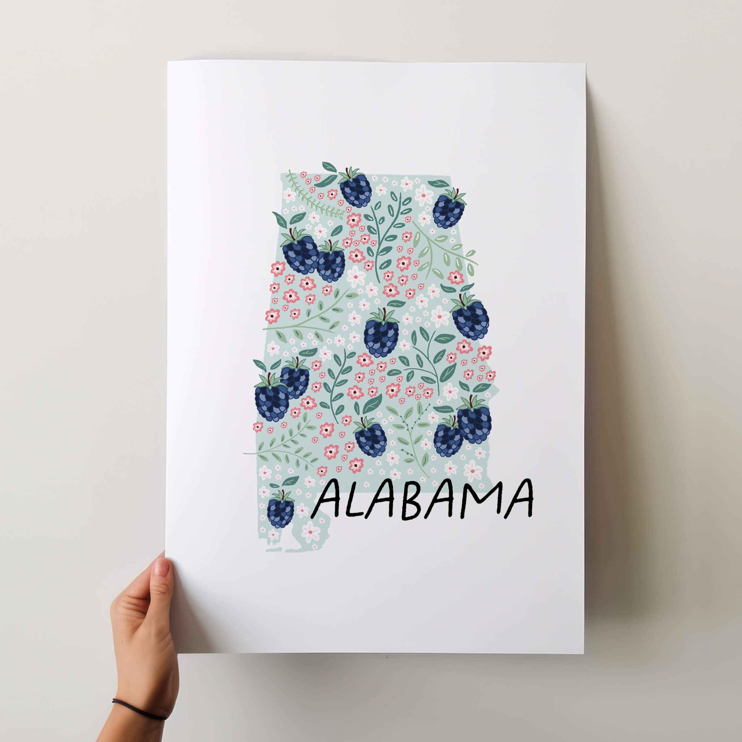 Alabama Art Print – Fox Burrow Designs