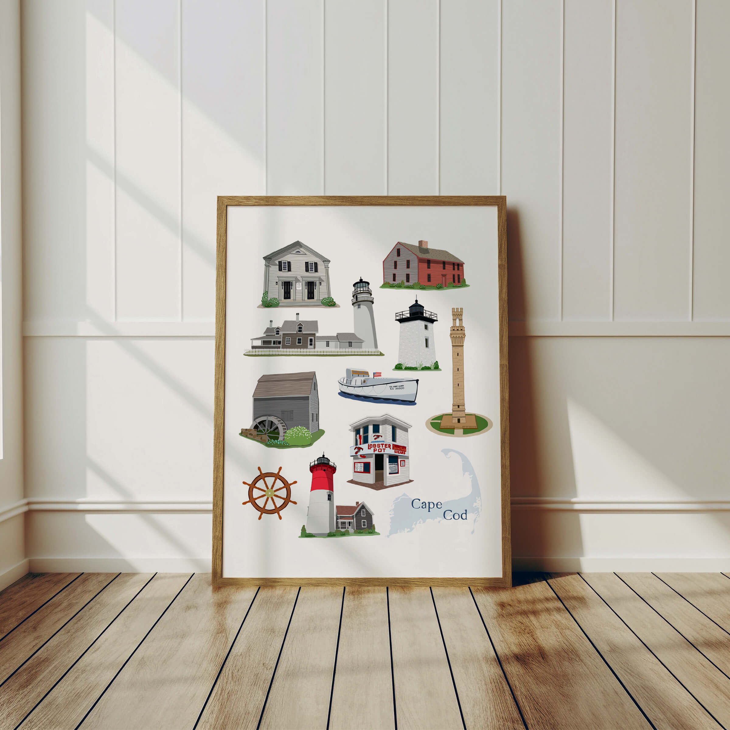 Cape Cod Poster – Fox Burrow Designs