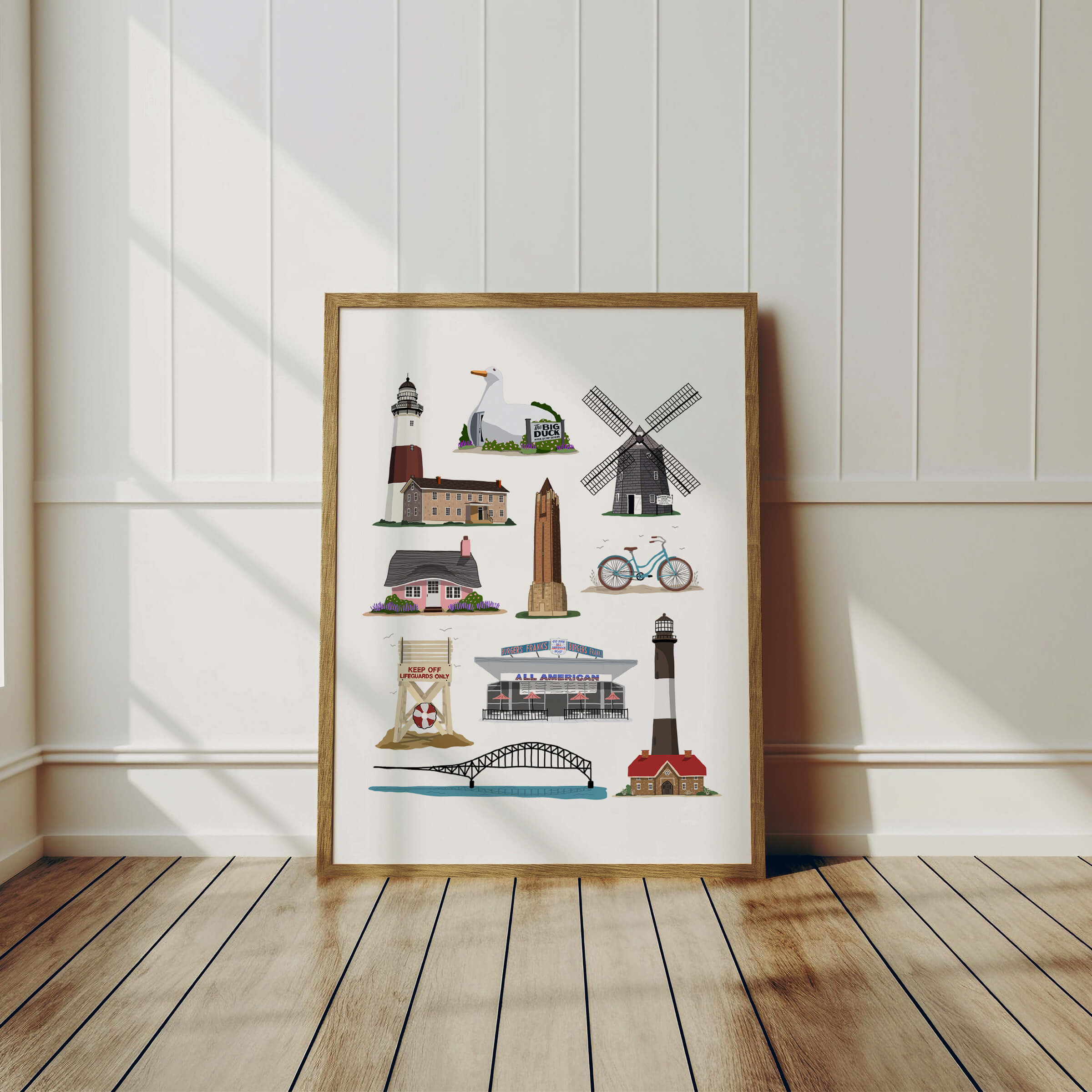 Long Island Landmarks Poster – Fox Burrow Designs