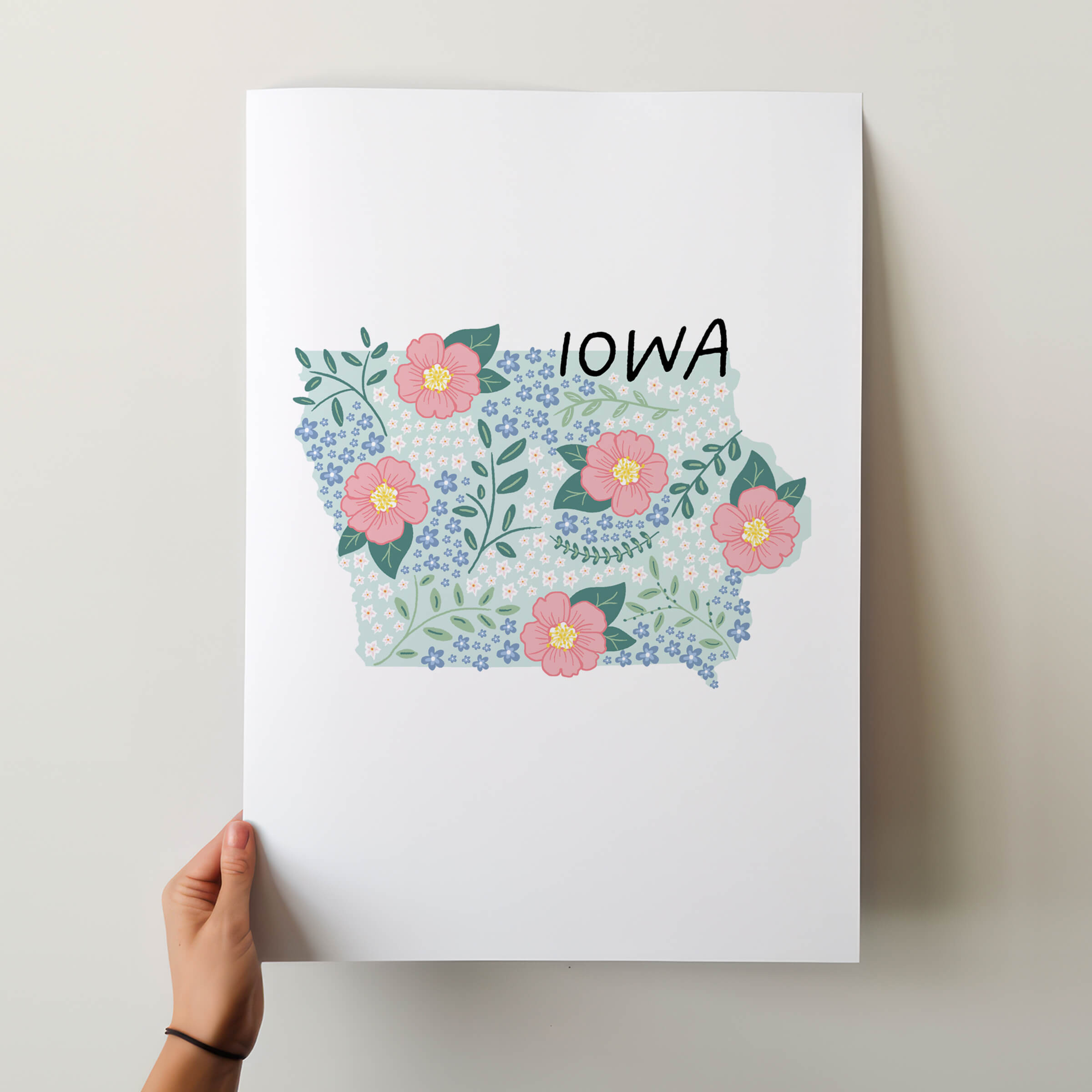 Iowa Art Print – Fox Burrow Designs