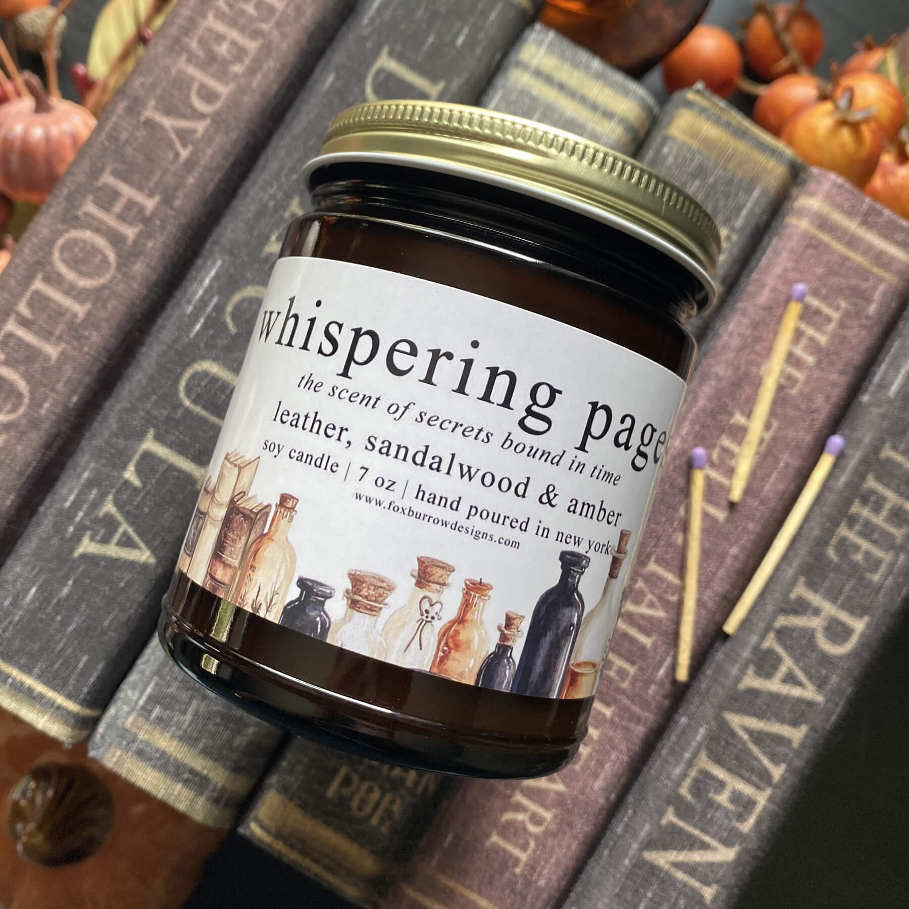 Whispering Pages Candle – Fox Burrow Designs